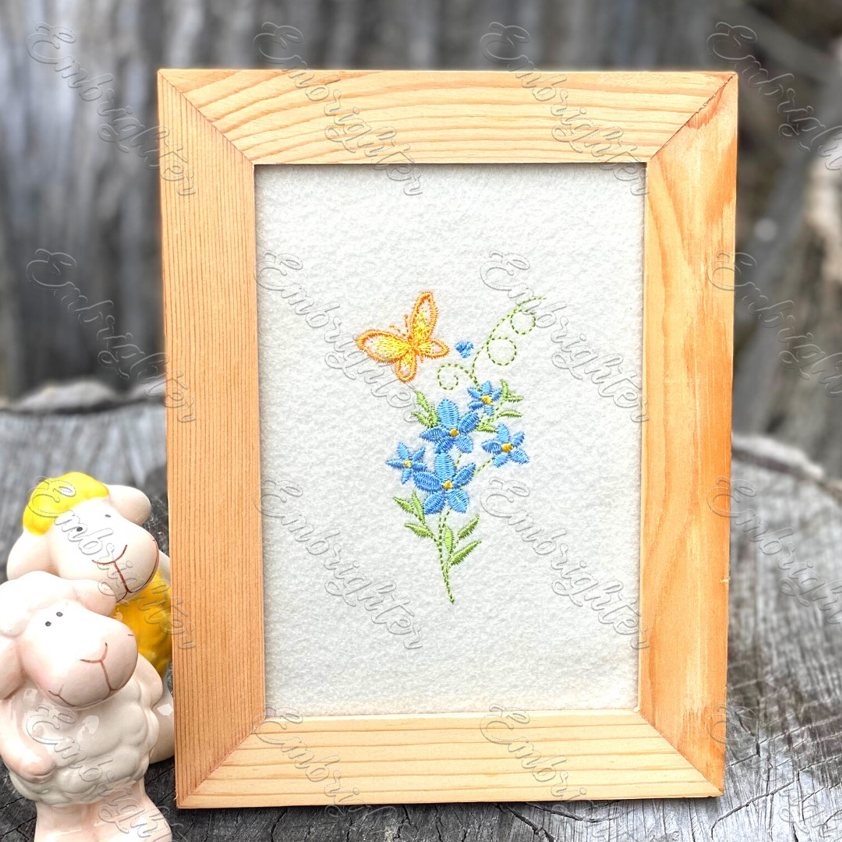 Spring flower - Forget-me-not machine embroidery design – Embrighter