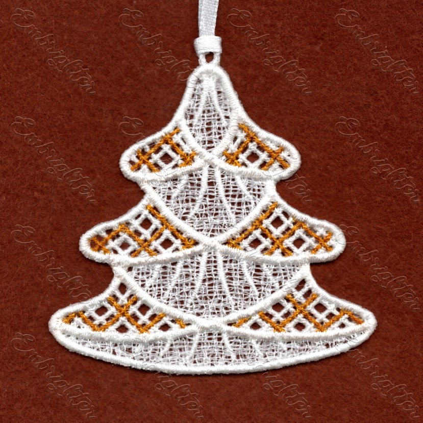 FSL tree christmas ornament embroidery design – Embrighter