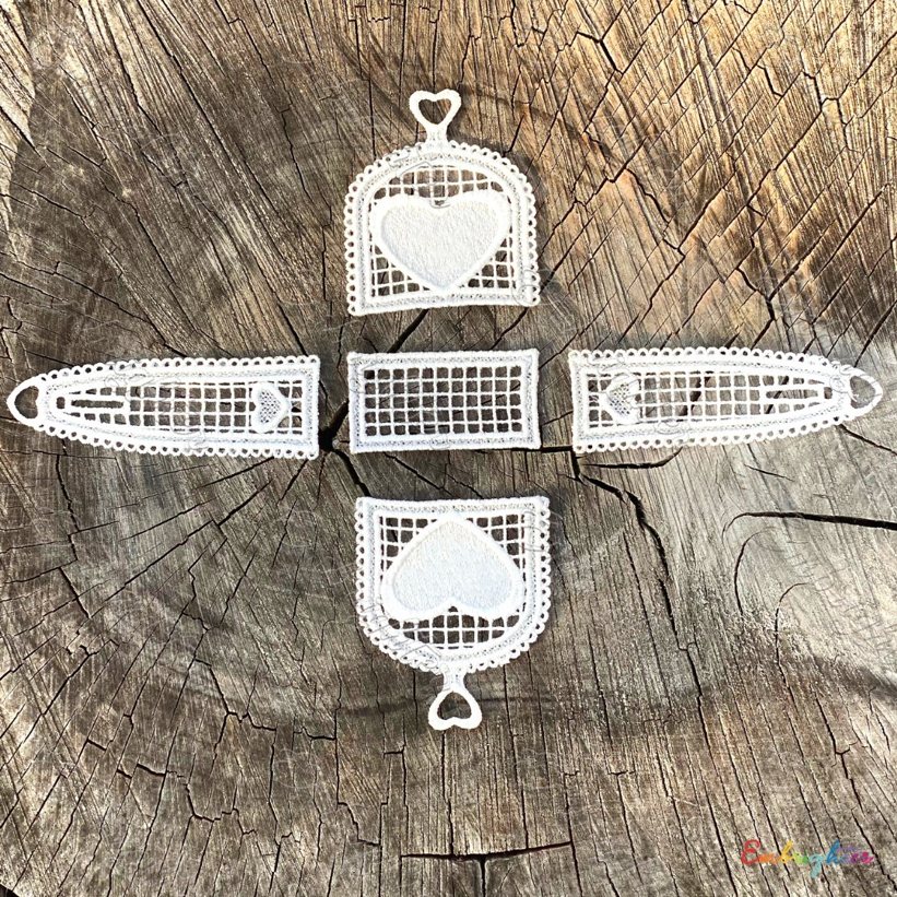 FSL gift box with heart decoration embroidery design – Embrighter