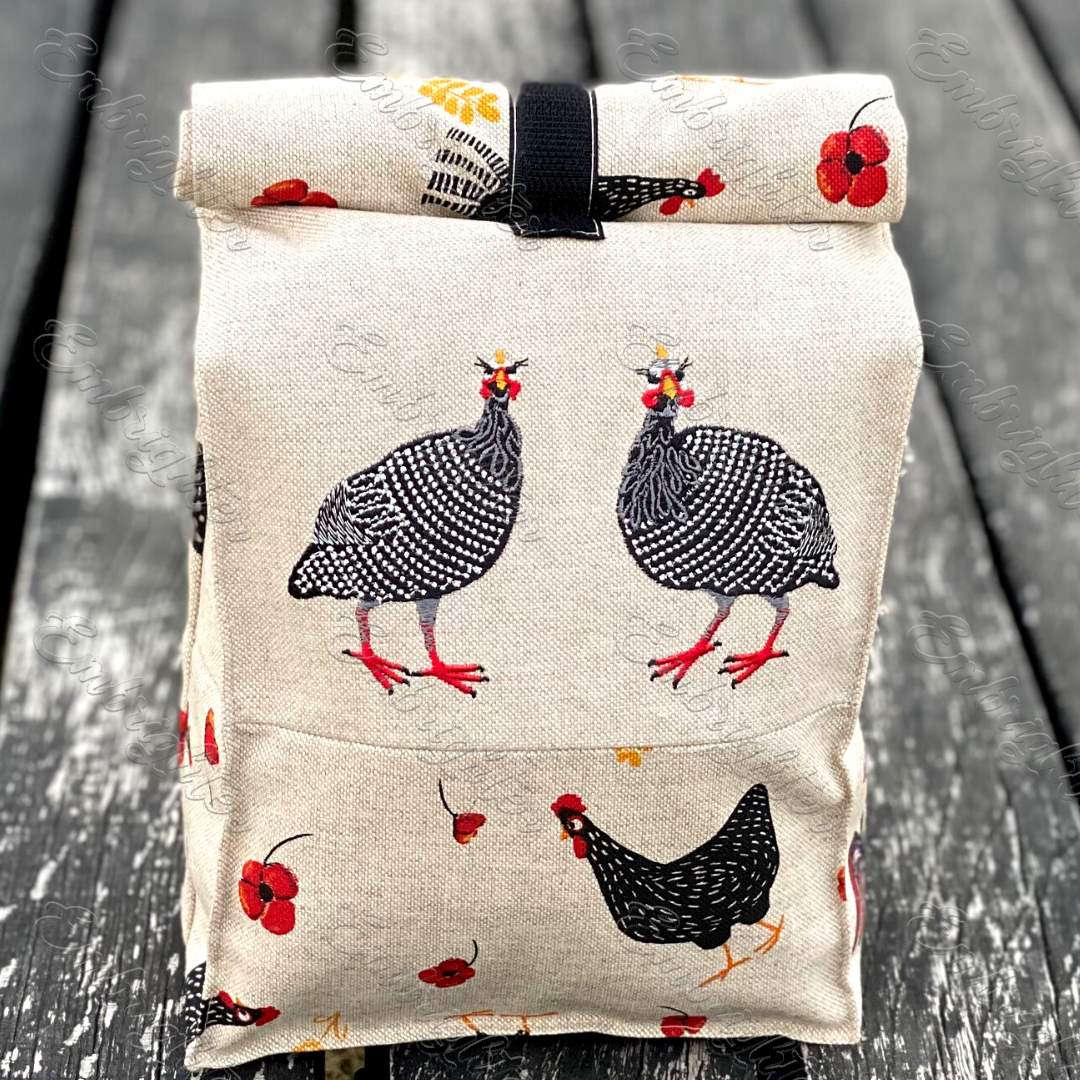 Guinea fowls embroidery design set – Embrighter