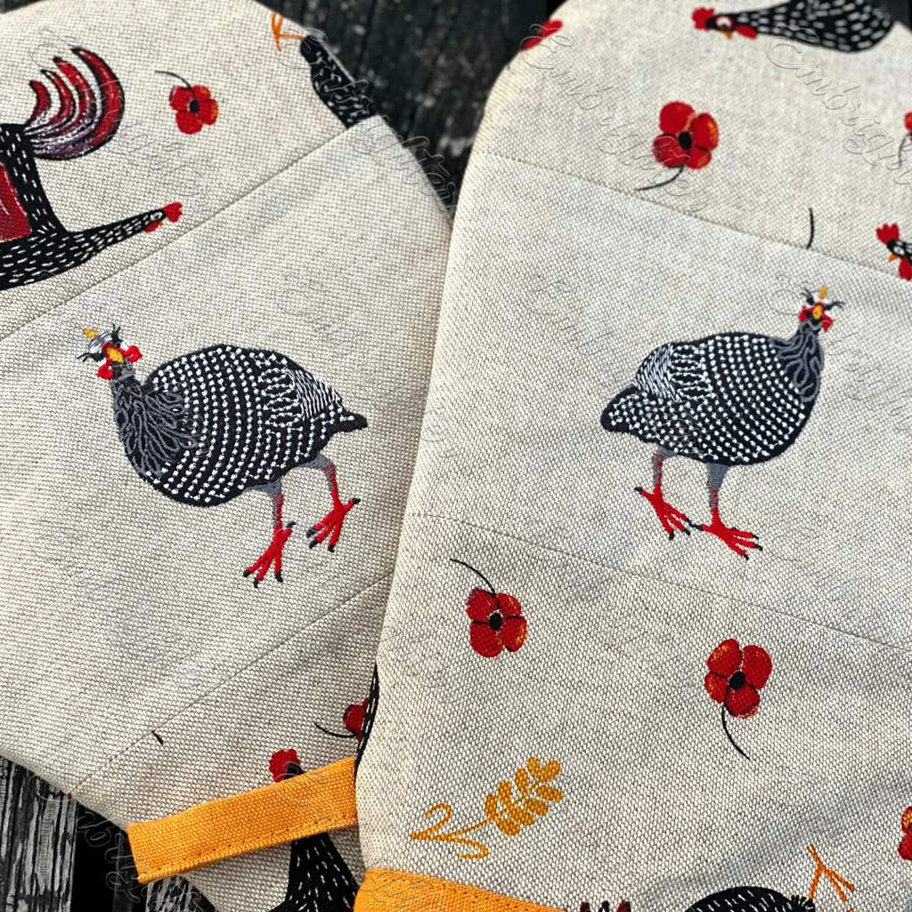 Guinea fowls embroidery design set – Embrighter