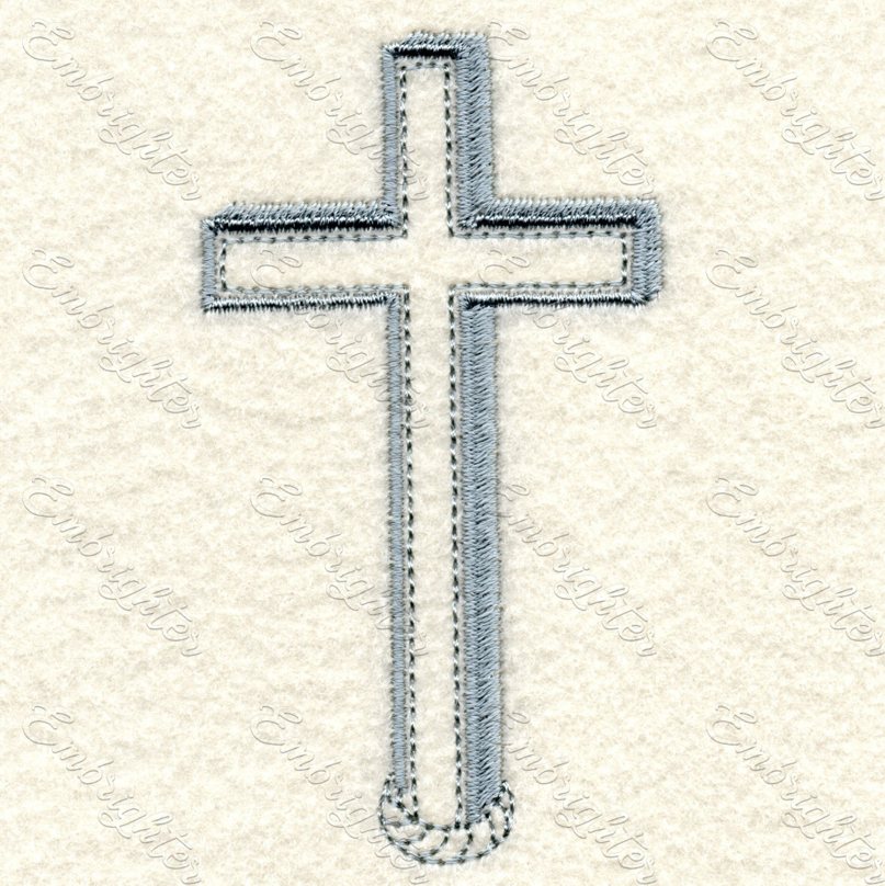 Latin christian cross embroidery design – Embrighter
