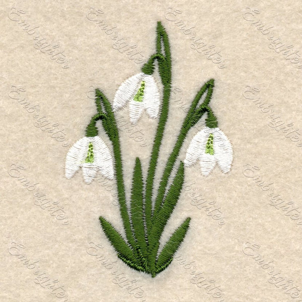 Snowdrops embroidery design – Embrighter