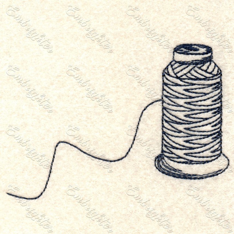 Line drawing sewing tools embroidery design set – Embrighter